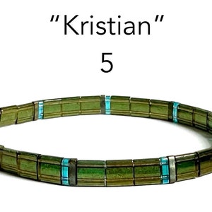 Kristian | Tila Stack Bracelets | BOHO Glass Tile Stretchy Bracelet ...