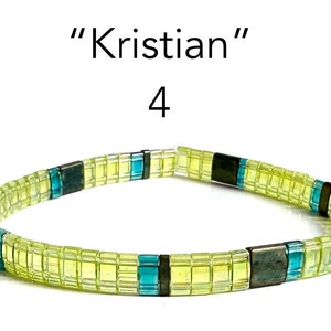 Kristian | Tila Stack Bracelets | BOHO Glass Tile Stretchy Bracelet ...