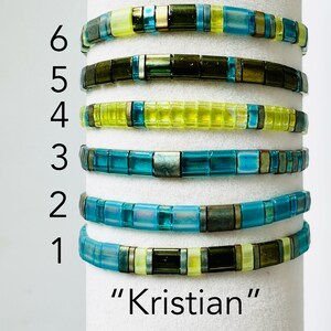 Kristian | Tila Stack Bracelets | BOHO Glass Tile Stretchy Bracelet ...