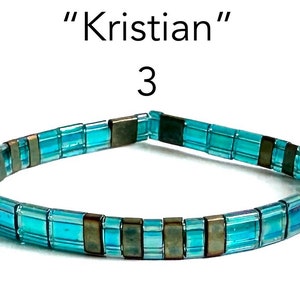 Kristian | Tila Stack Bracelets | BOHO Glass Tile Stretchy Bracelet ...