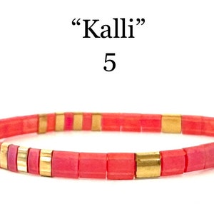 Kalli | Tila Stack Bracelets | BOHO Glass Tile Stretchy Bracelet ...