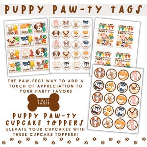 Puppy Party Printables, Puppy Birthday Decorations, Adopt a Puppy Party ...