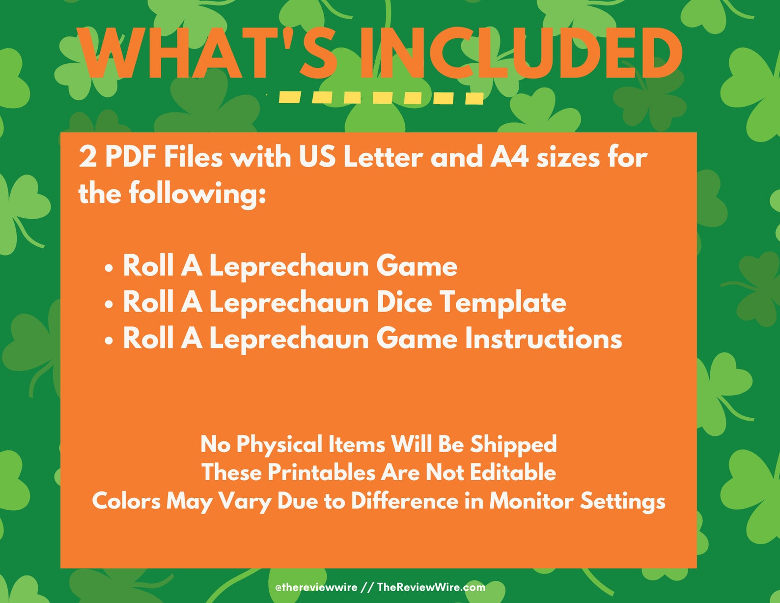 St. Patrick's Day Roll a Leprechaun Game, Ages 4-10 Activity, Printable ...