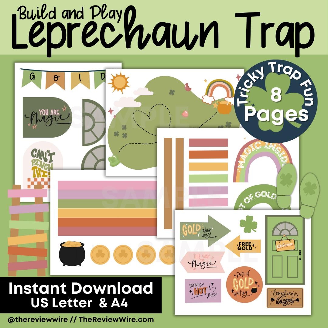 Printable St. Patrick's Day Leprechaun Trap Kit, St. Patrick’s Day ...