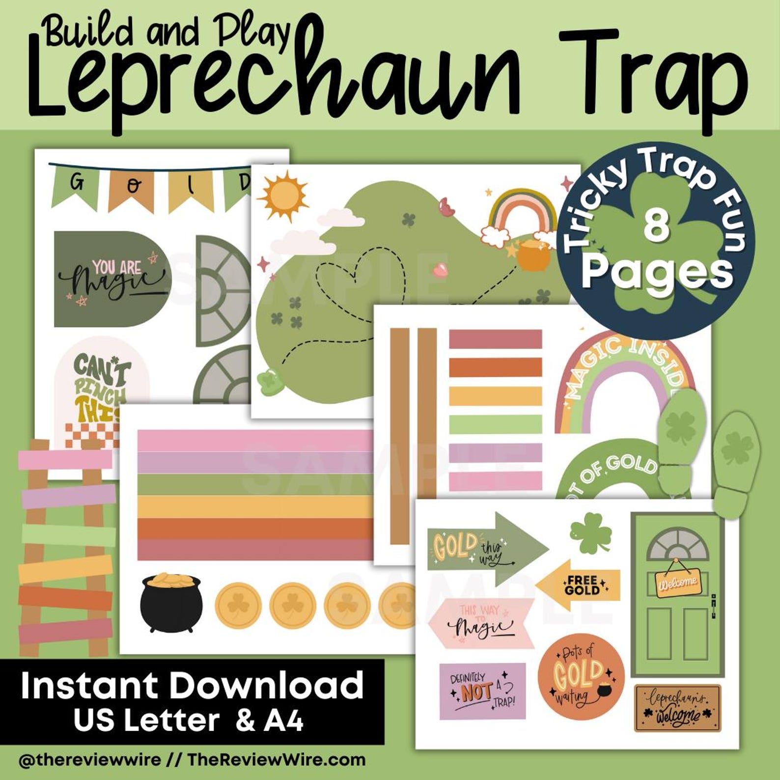 Printable St. Patrick's Day Leprechaun Trap Kit, St. Patrick’s Day ...