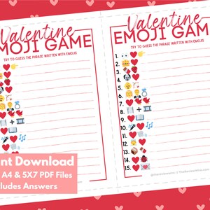 Valentine's Day Party Games Bundle, Emoji Pictionary, Love Songs ...