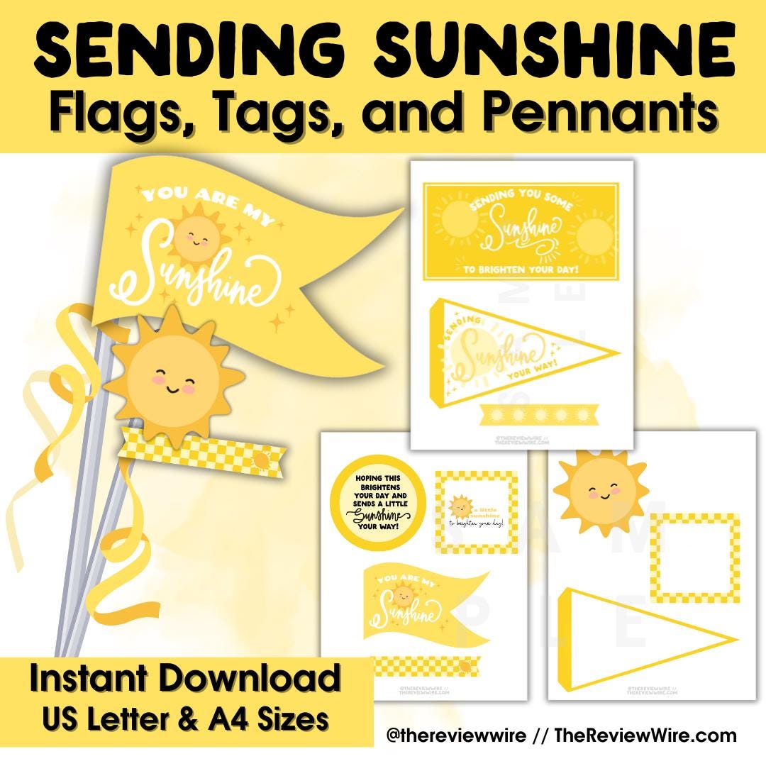 Sending Sunshine Gift Tags, Printable Gift Tags, Teacher Appreciation ...