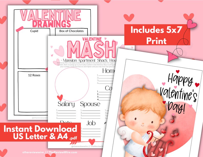 Cupid Printable Valentine Activity Pages | Cupid Printable 27 Page ...