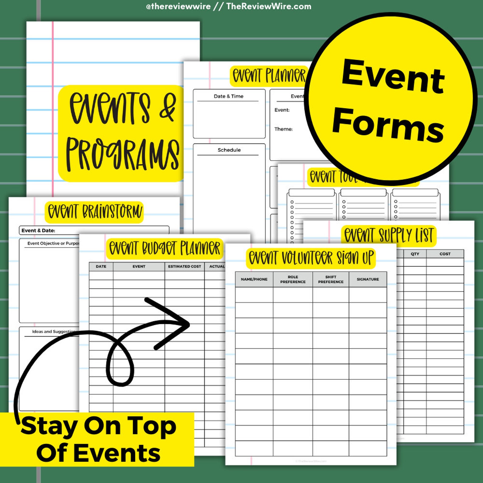 PTO Planner Binder Kit, Printable PTA Planning Kit, PTO Membership ...