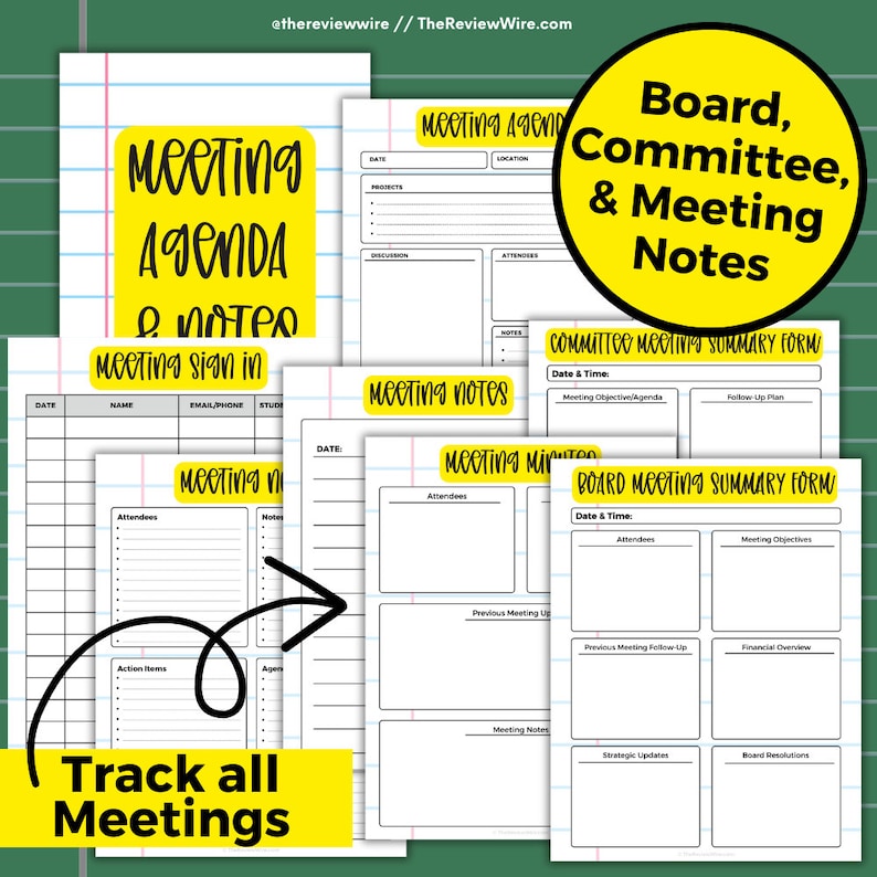 PTO Planner Binder Kit, Printable PTA Planning Kit, PTO Membership ...
