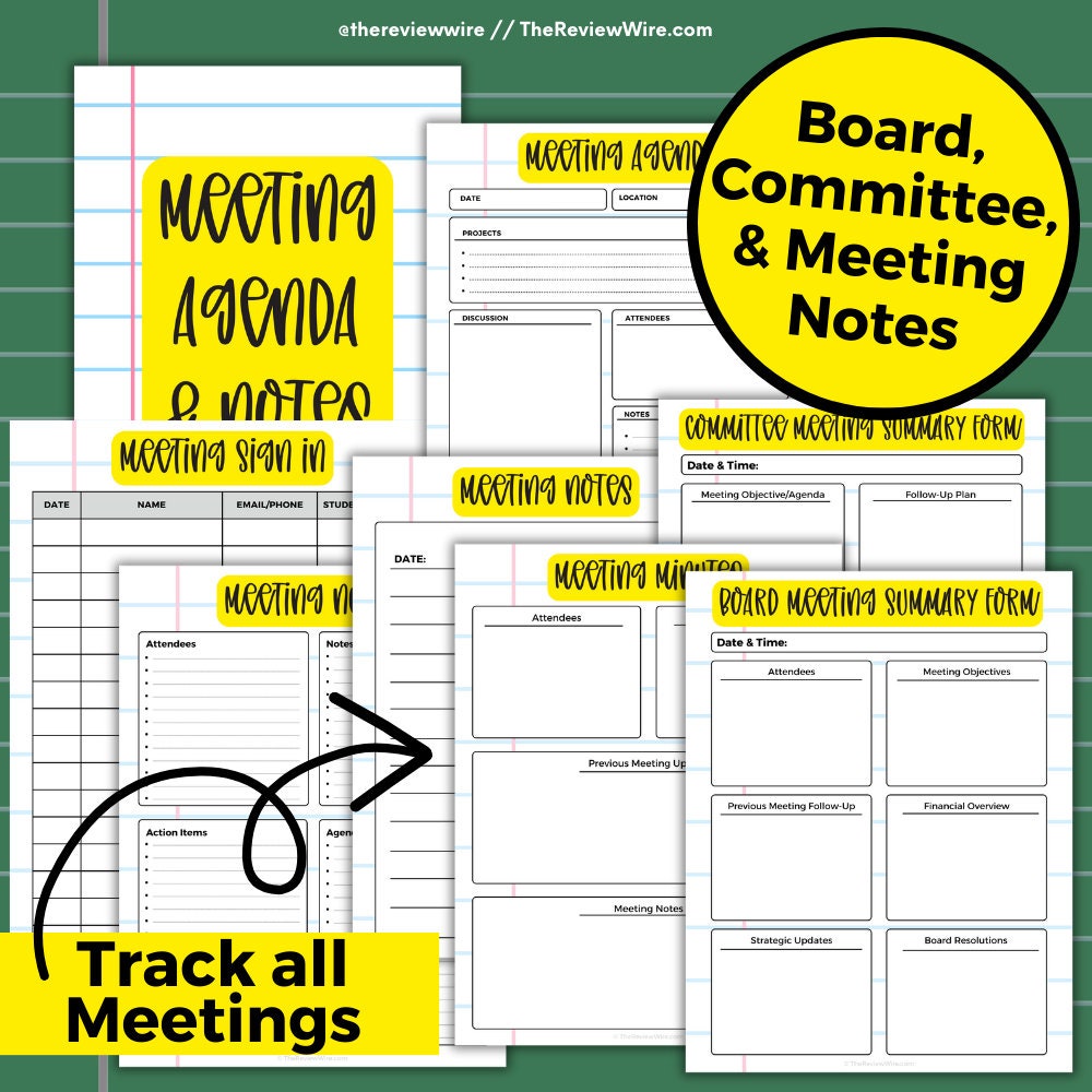 PTO Planner Binder Kit, Printable PTA Planning Kit, PTO Membership ...