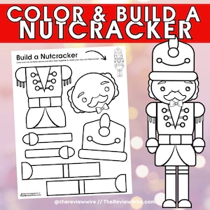 Build a Nutcracker Printable, Christmas DIY Nutcracker Decoration ...