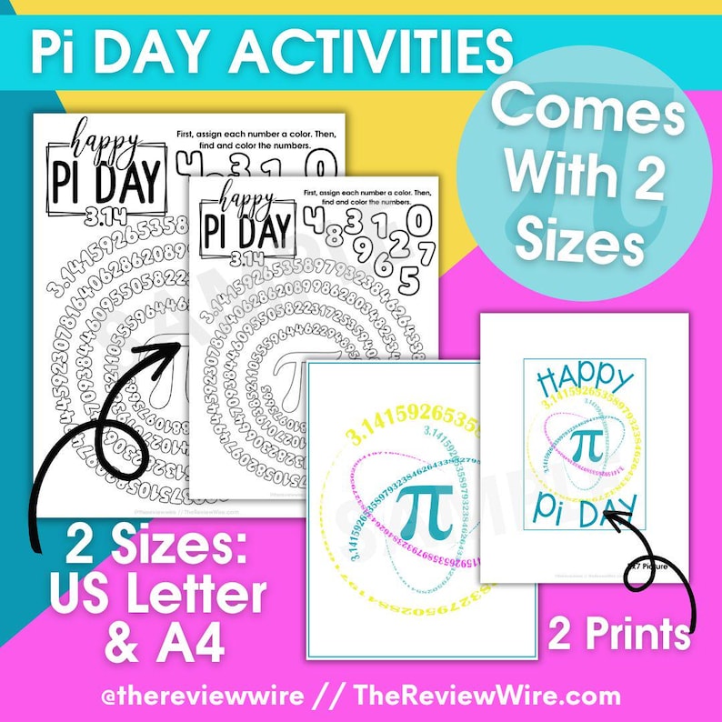 Pi Day Math Activities Bundle, March 14 Classroom Printables, Middle ...