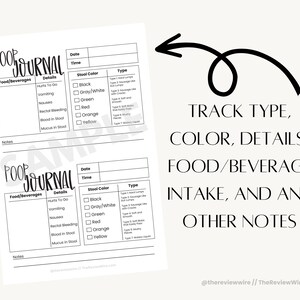 Poop Journal Bowel Movement Tracker, IBS, Crohn's & Celiac Disease ...