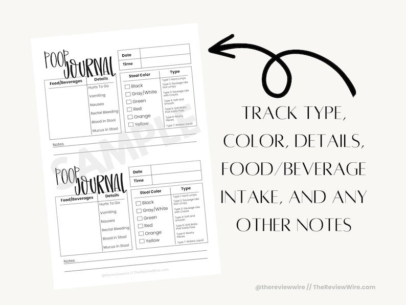 Poop Journal Bowel Movement Tracker, IBS, Crohn's & Celiac Disease ...