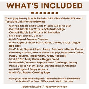 Puppy Party Printables, Puppy Birthday Decorations, Adopt a Puppy Party ...