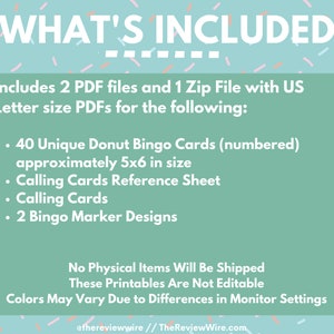 Donut Bingo Game Printable - Instant Download - Printable Game - Donut ...