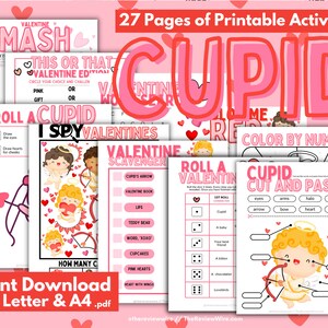 Cupid Printable Valentine Activity Pages | Cupid Printable 27 Page ...