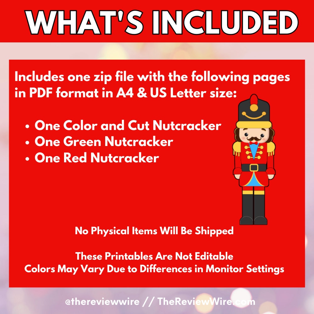 Build a Nutcracker Printable, Christmas DIY Nutcracker Decoration ...