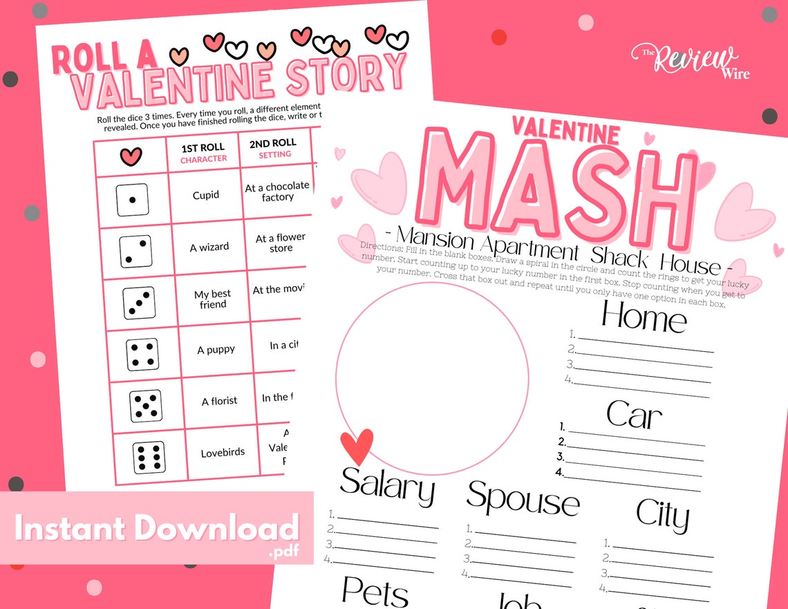 Printable Valentine Activity Pages 25 Valenines Printable Games 25 Page ...