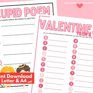 Cupid Printable Valentine Activity Pages | Cupid Printable 27 Page ...