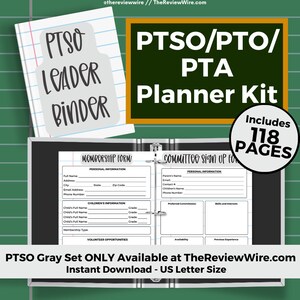 PTO Planner Binder Kit, Printable PTA Planning Kit, PTO Membership ...