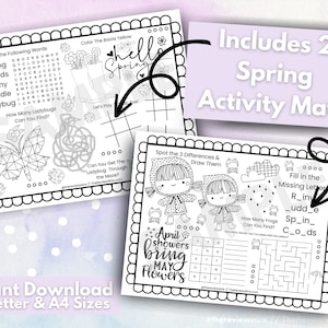 Printable Activity Mat Set: Set of 6, Easter Activity Mat, Religious ...