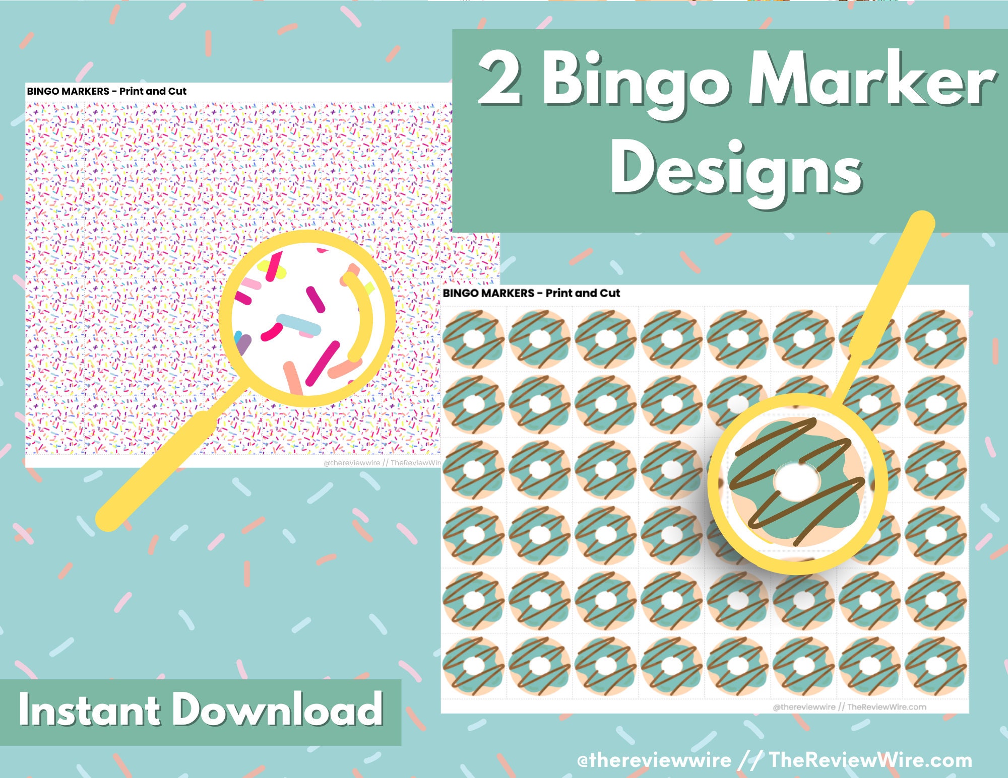 Donut Bingo Game Printable - Instant Download - Printable Game - Donut ...