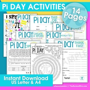 Pi Day Math Activities Bundle, March 14 Classroom Printables, Middle ...