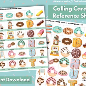 Donut Bingo Game Printable - Instant Download - Printable Game - Donut ...