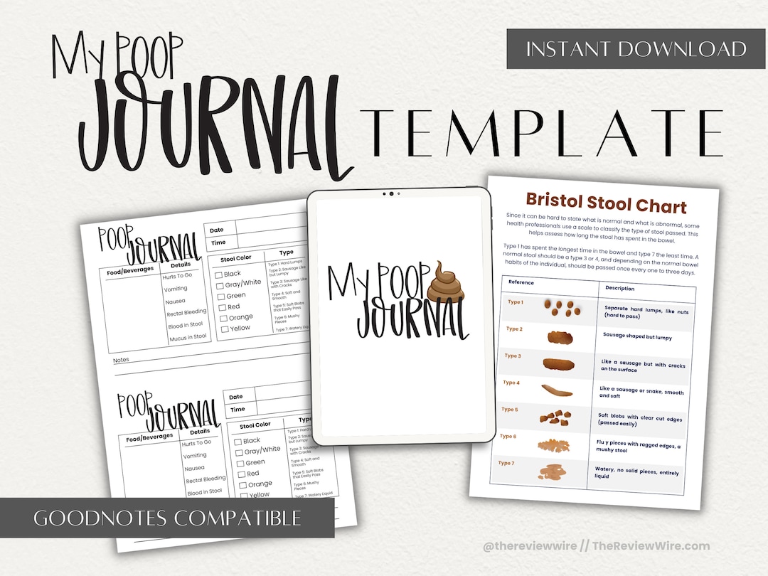 Poop Journal Bowel Movement Tracker, IBS, Crohn's & Celiac Disease ...