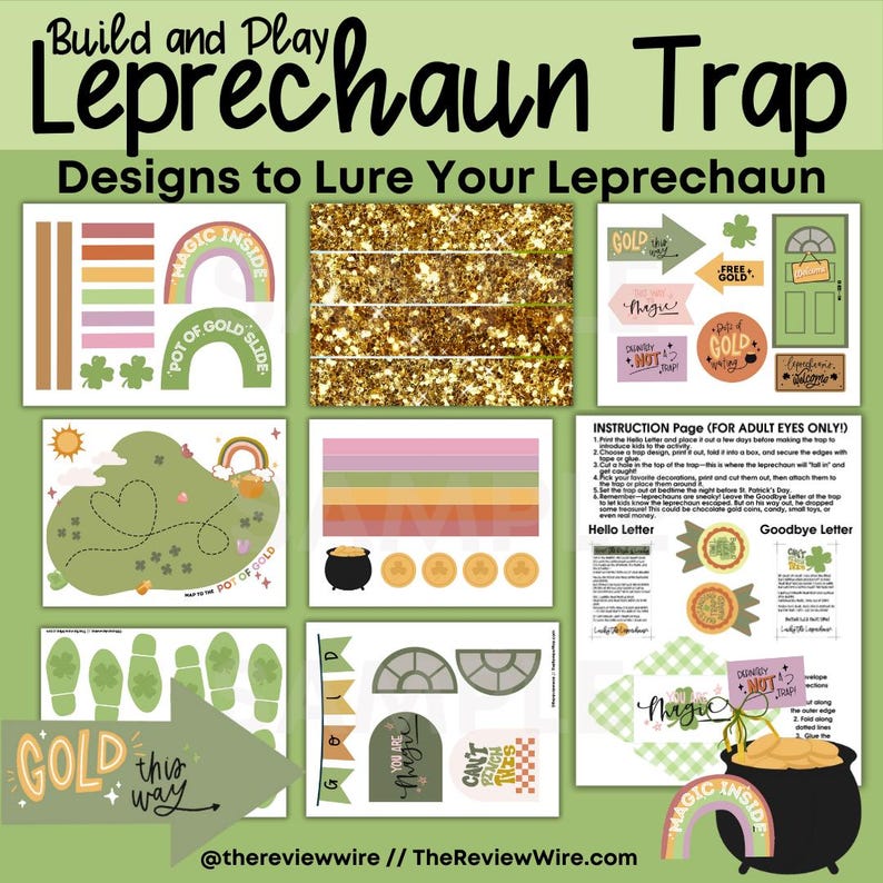Printable St. Patrick's Day Leprechaun Trap Kit, St. Patrick’s Day ...