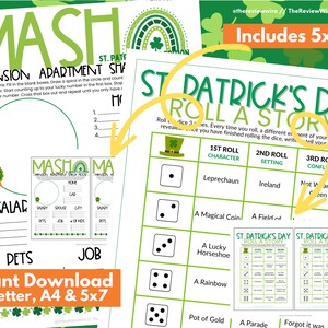 St Patrick's Day Printable Game Bundle | St. Patrick's Day Instant ...