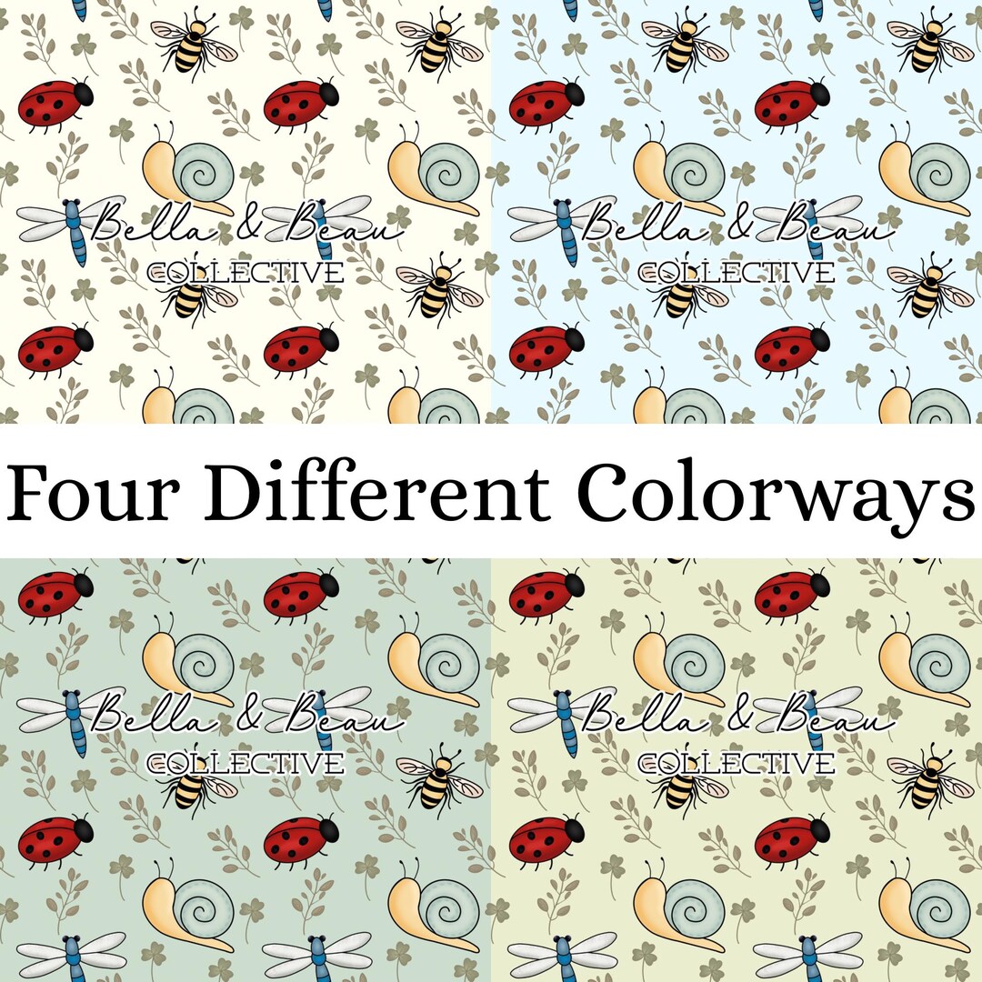 Bug Spring Gender Neutral 4 Colorway Set - Seamless File - Etsy