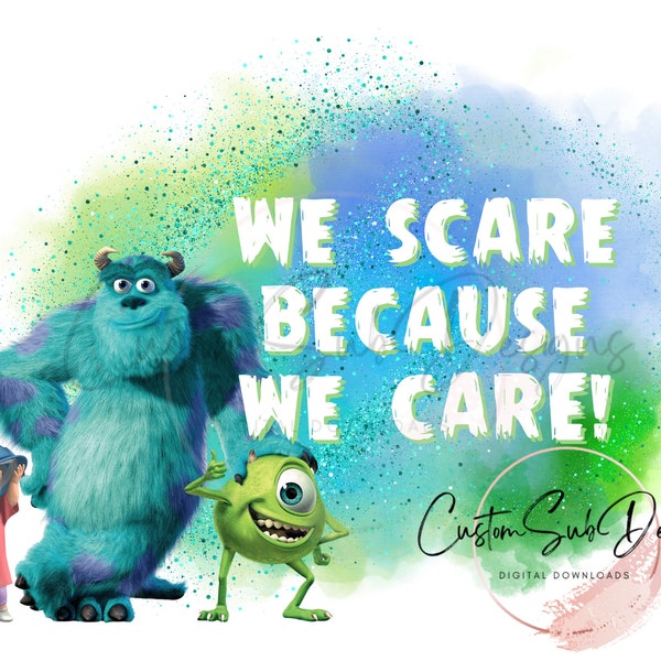 We Scare Because We Care Svg - Etsy