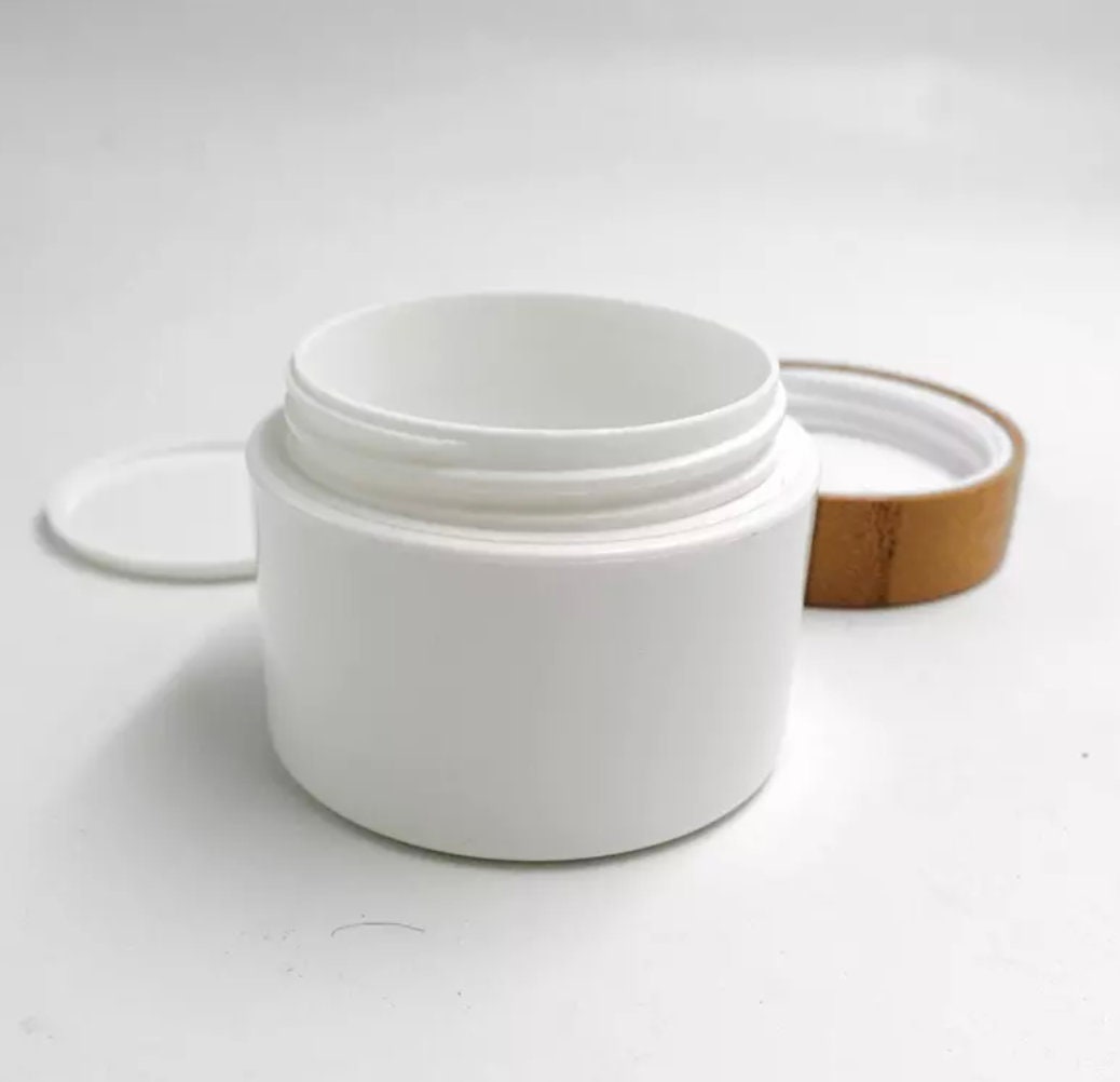 Biodegradable Corn Starch Jar With Bamboo Lid 50ml - Etsy