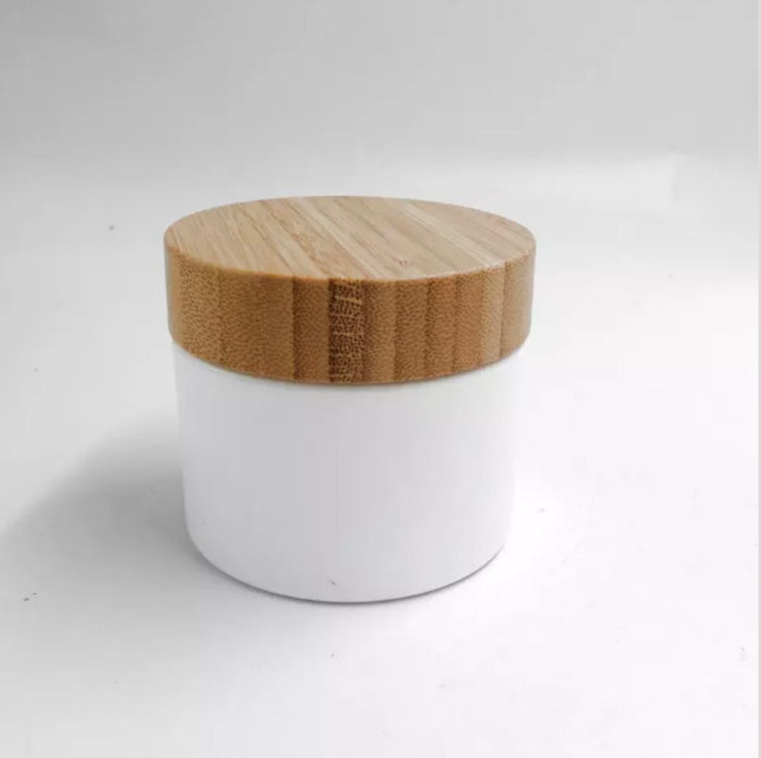 Biodegradable Corn Starch Jar With Bamboo Lid 50ml - Etsy