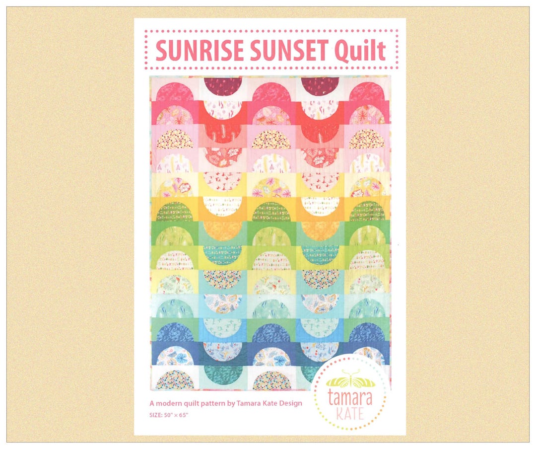 Sunrise Sunset a Modern Quilt Pattern by Tamara Kate - Etsy