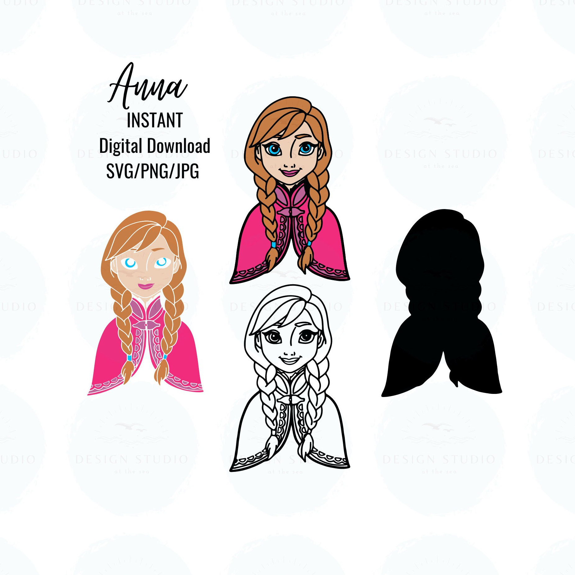 Anna Svg/anna Frozen Svg/anna Png/ Anna Layered Frozen Cut File/ Frozen ...