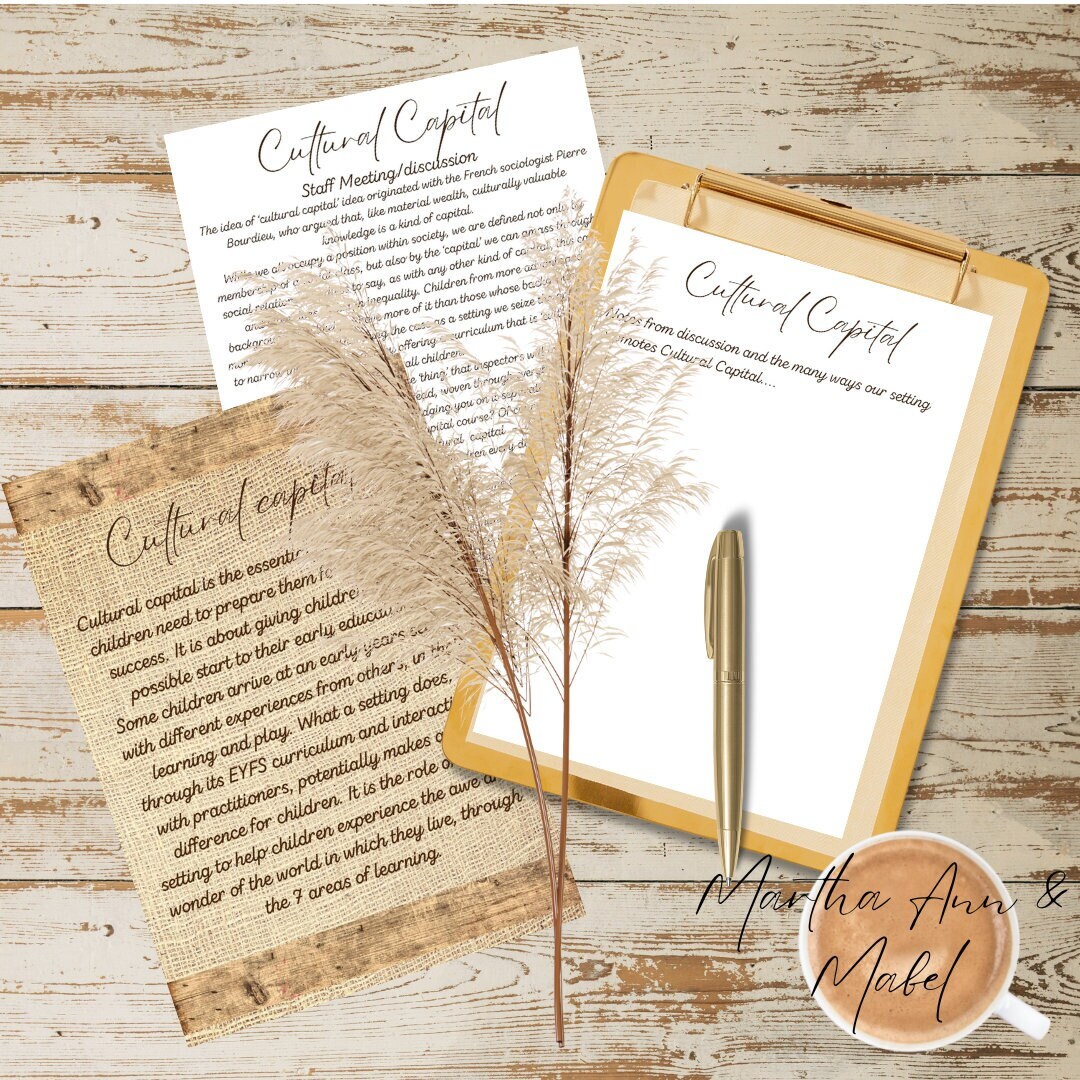 Early Years Cultural Capital Poster Document EYFS OFSTED Digital Printable - Etsy