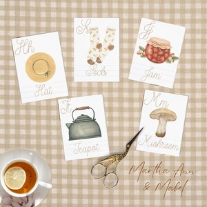 Cottagecore Alphabet Cards Display Digital Early Years Preschool - Etsy ...