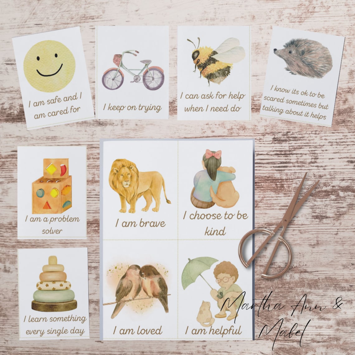 Positive Affirmation Cards for Kids, Mindful Meditation for Children ...
