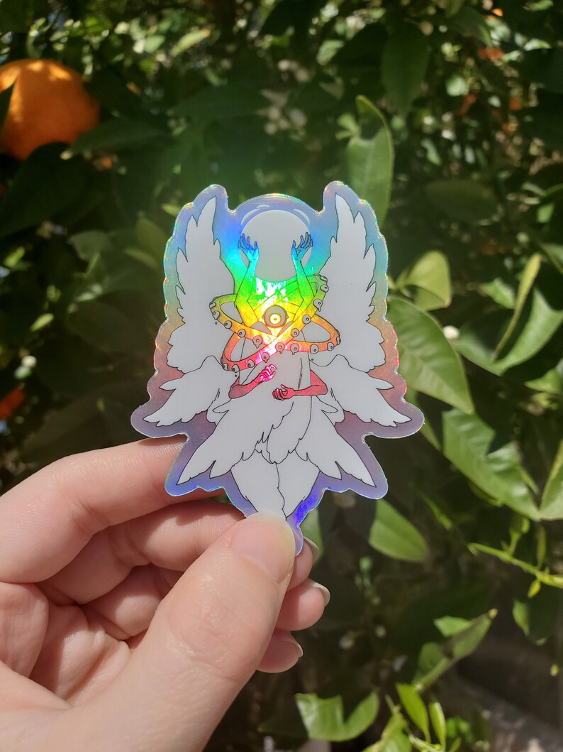 Holographic Biblically Accurate Angel Sticker Ver. 2 - Etsy