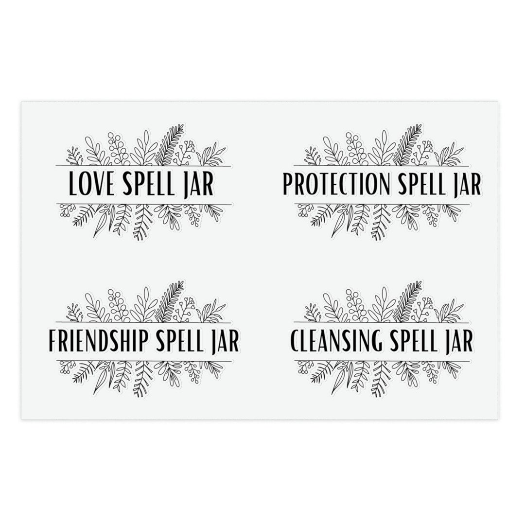 Spell Jar Labels Sticker Sheets - Etsy