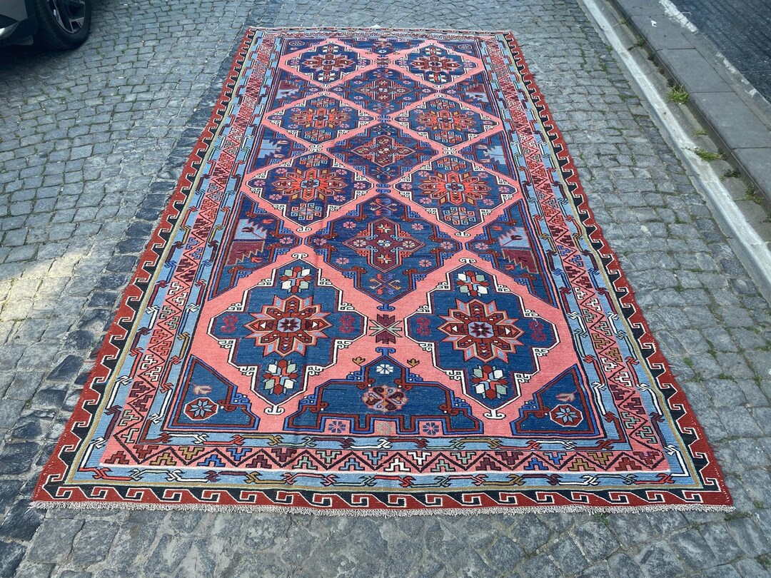 Turkish Kilim, Organic Kilim, Soumak Rug, Caucasian Kilim, Antique ...