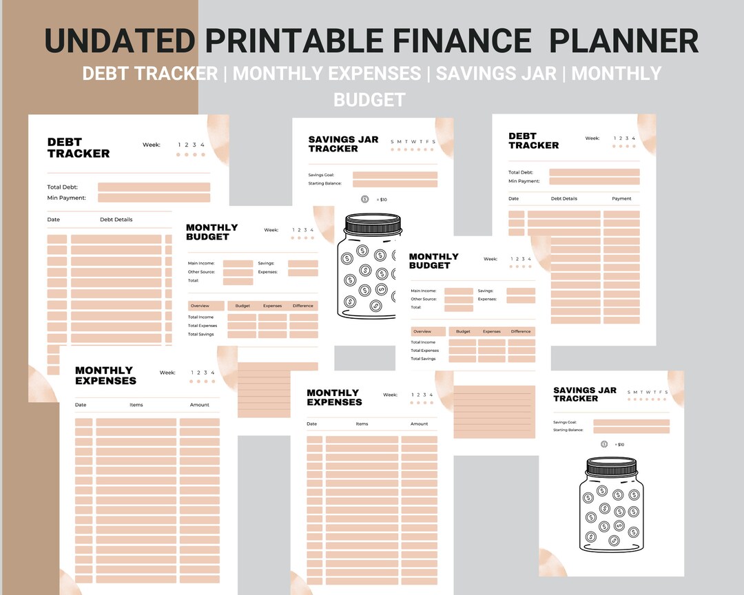 PRINTABLE FINANCE PLANNER | Budget Planner | Financial Planner ...