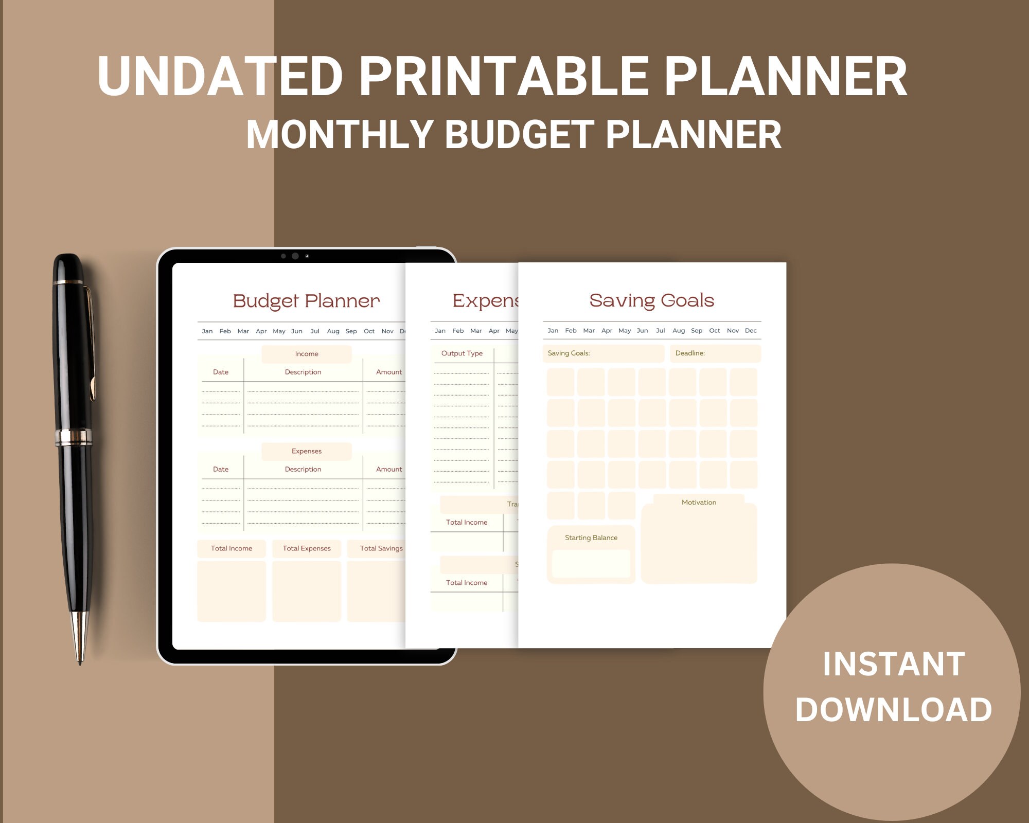 PRINTABLE BUDGET PLANNER | Savings Tracker | Budget Tracker | Debt ...