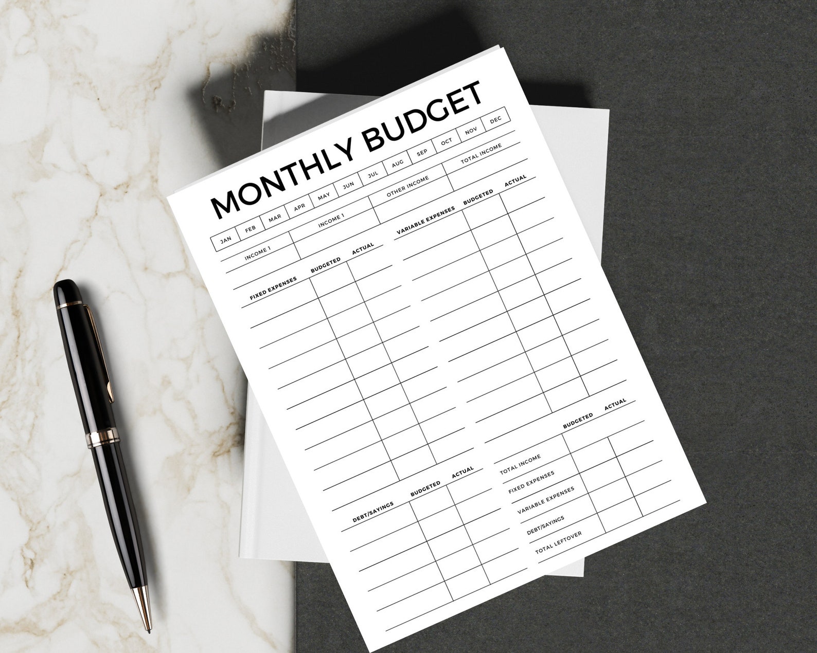 MINIMALIST BUDGET PLANNER | Monthly Budget | Budget Template ...