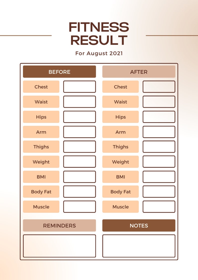 PRINTABLE FITNESS PLANNER | Workout Planner | Weight Loss Journal ...
