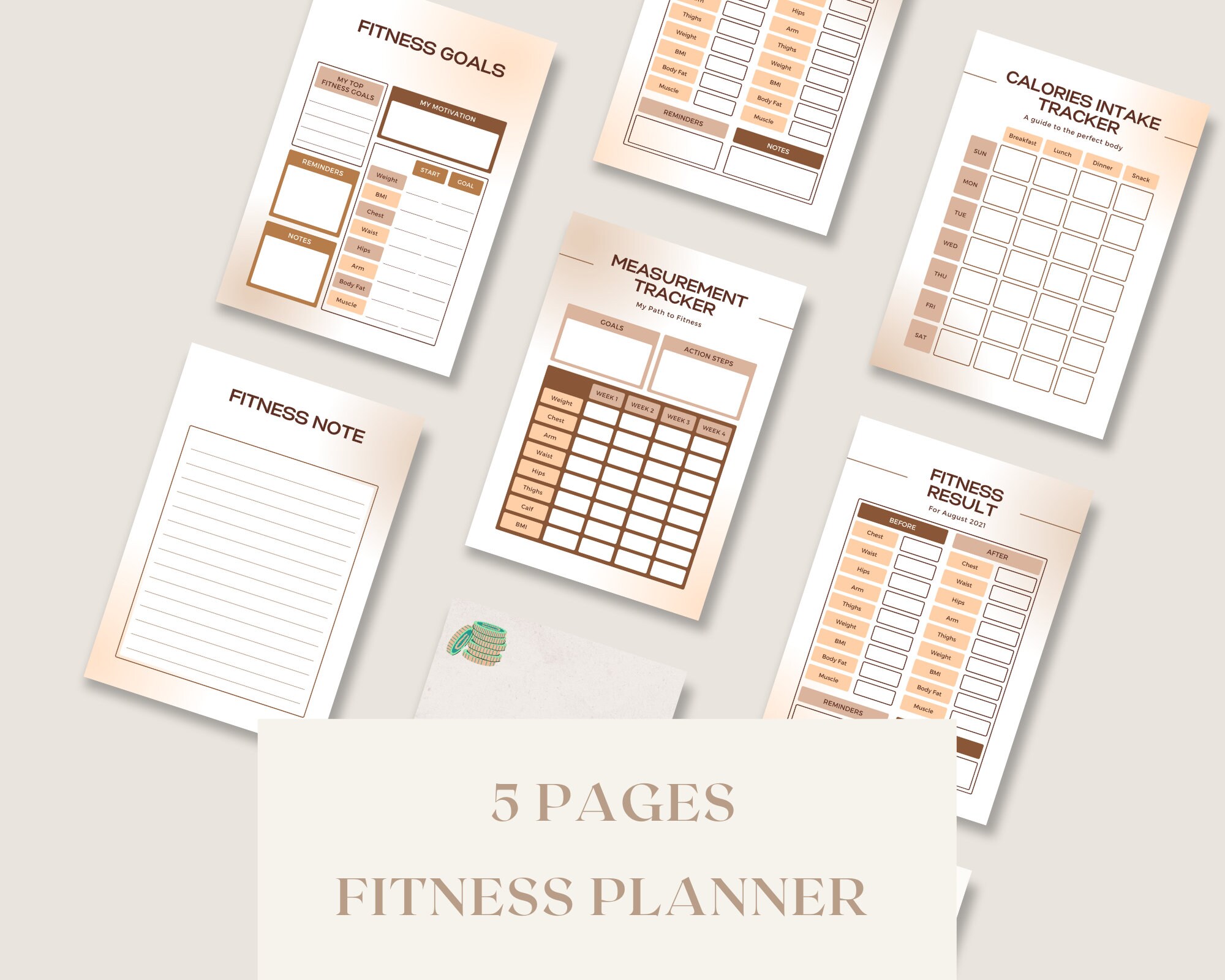 PRINTABLE FITNESS PLANNER | Workout Planner | Weight Loss Journal ...